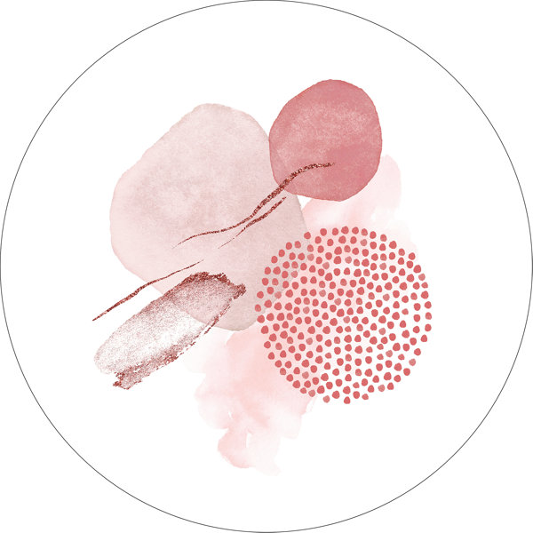 Metro Lane Abstract Red Shapes III – Druck ohne Rahmen auf Floatglas | Wayfair.de